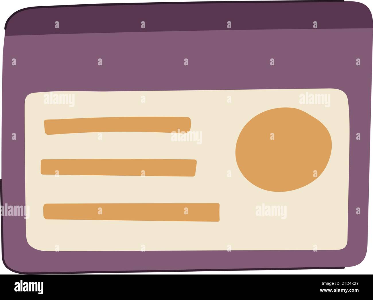 entity id card cartoon vector illustration Stock Vector Image & Art - Alamy