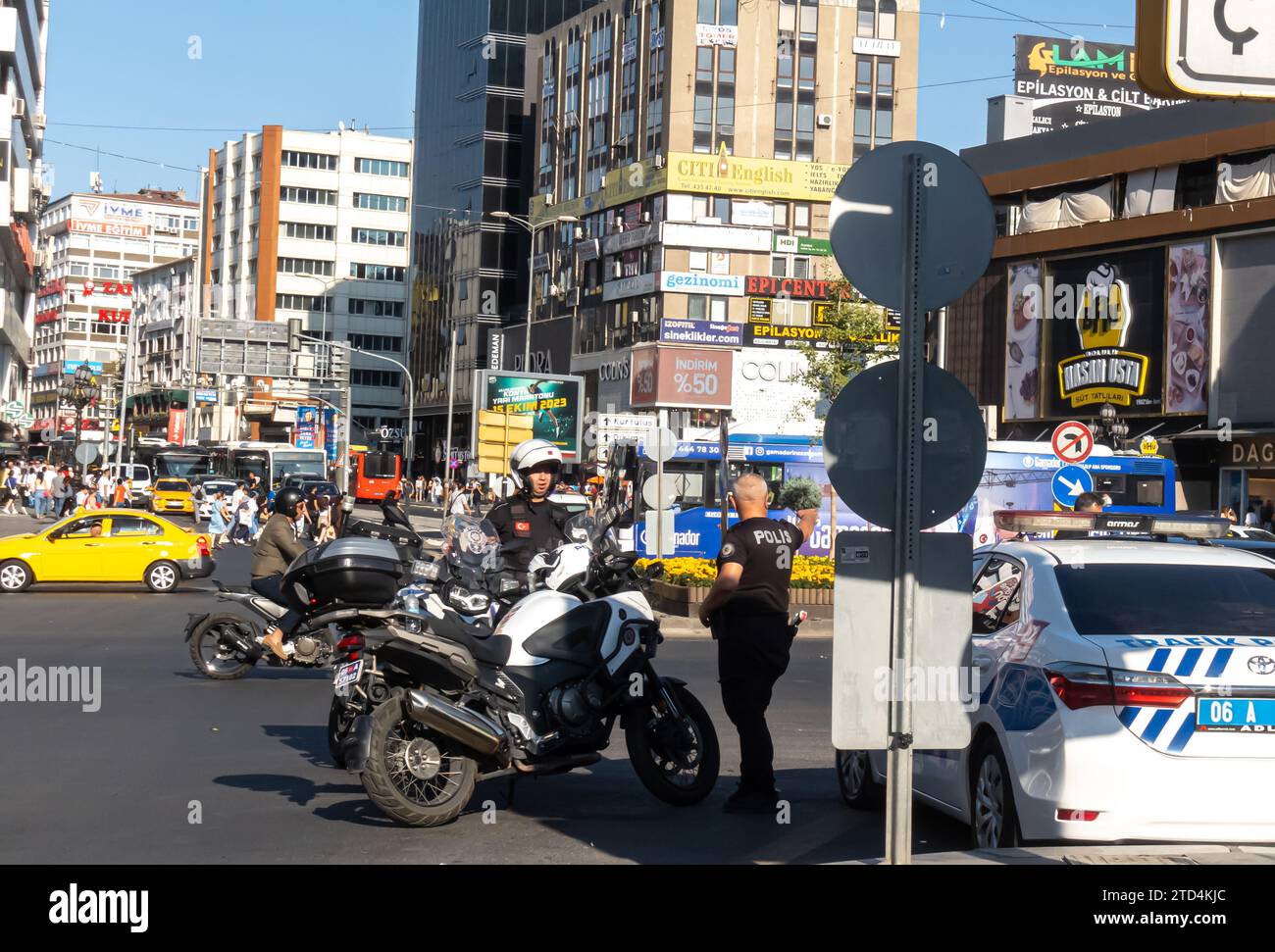 Traffic police on motorcycles in AnkaraTurkey Stock Photo - Alamy