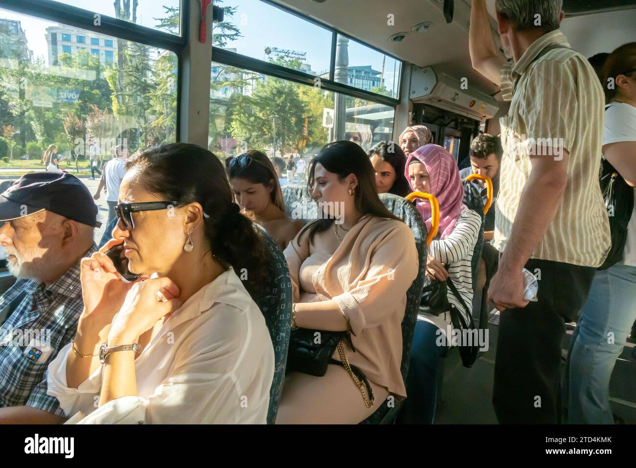 Public bus commuters in Ankara Turkey Stock Photo - Alamy