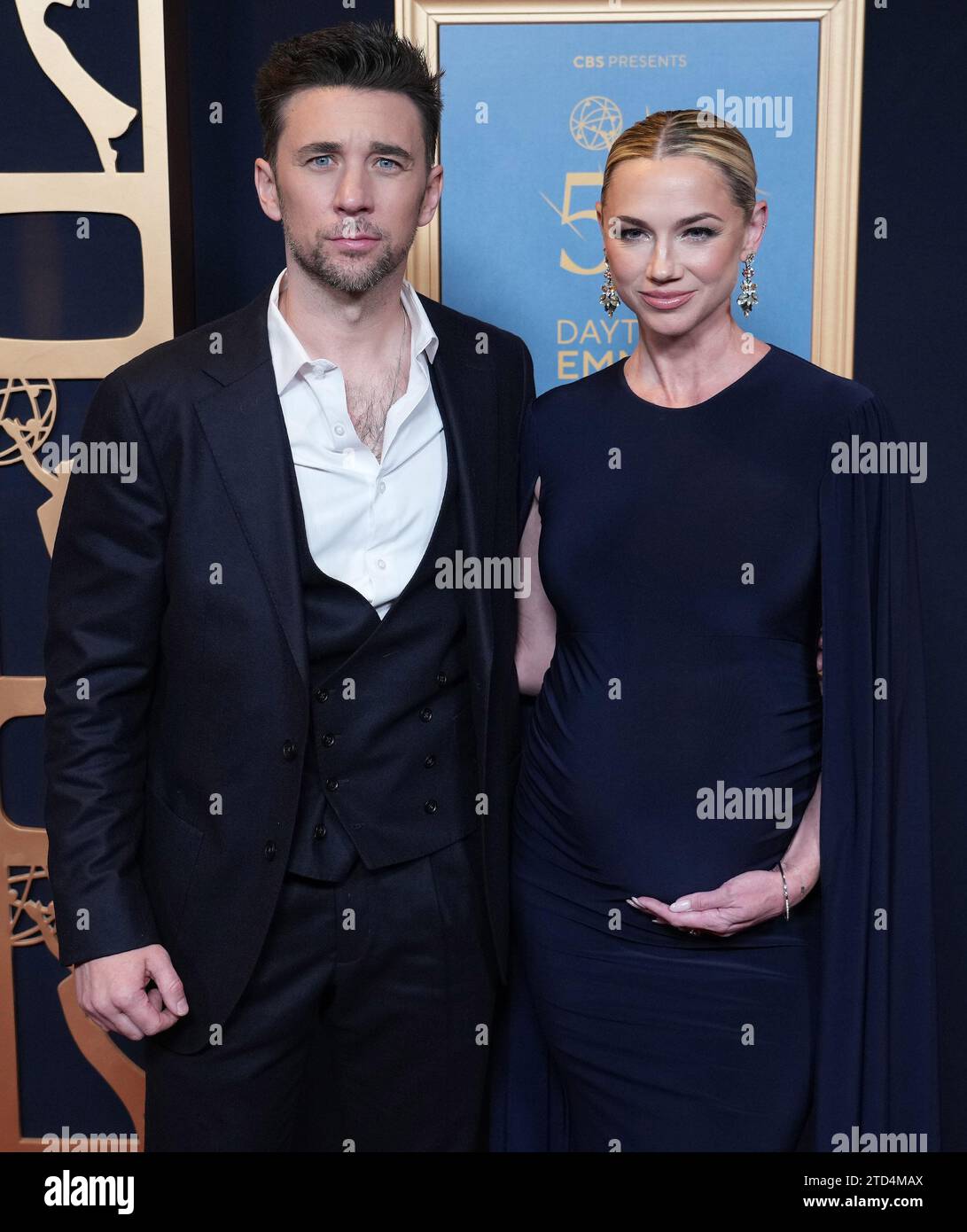 (L-R) Billy Flynn and Gina Comparetto at the 50th Annual Daytime Emmy ...