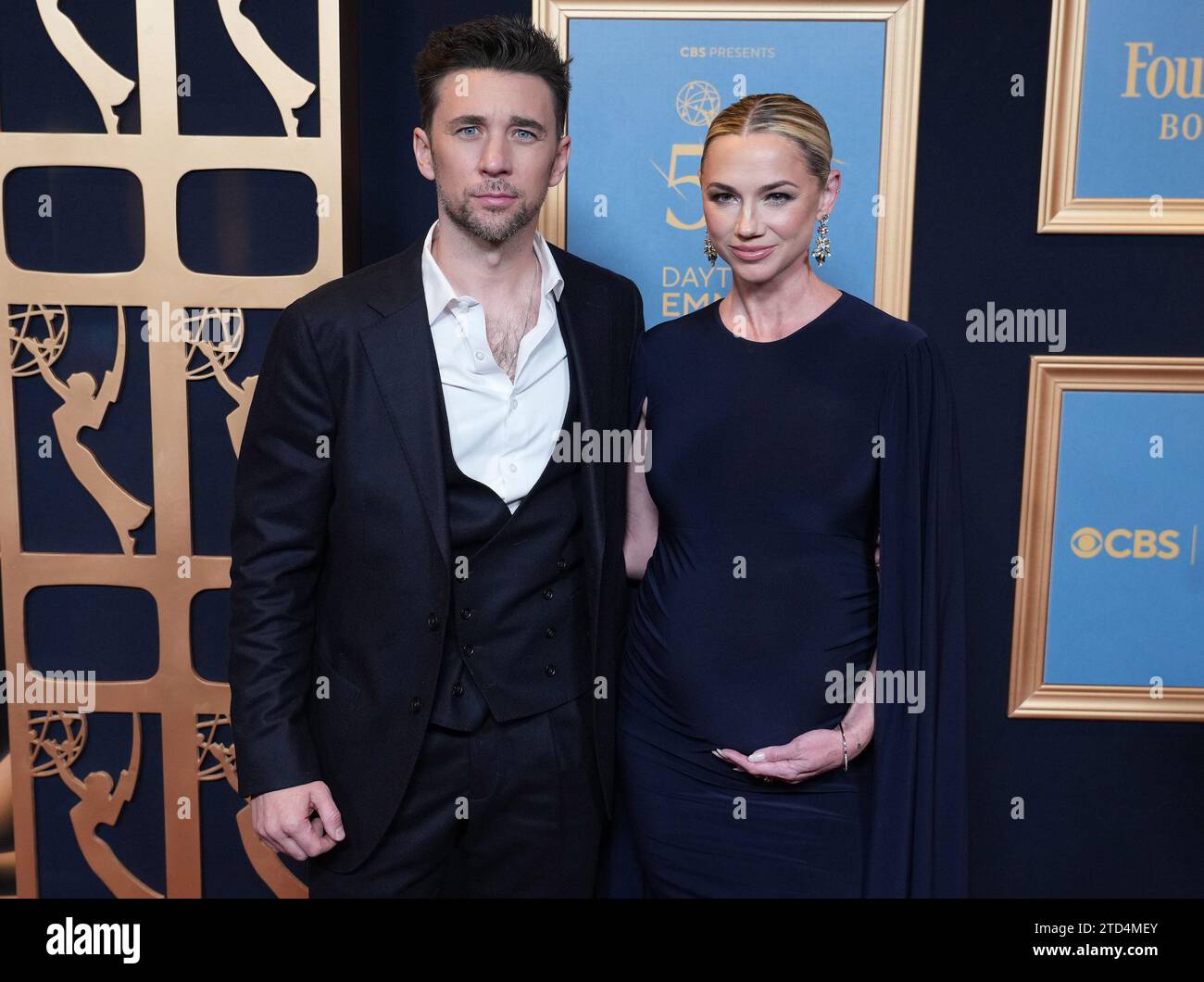 (L-R) Billy Flynn and Gina Comparetto at the 50th Annual Daytime Emmy ...