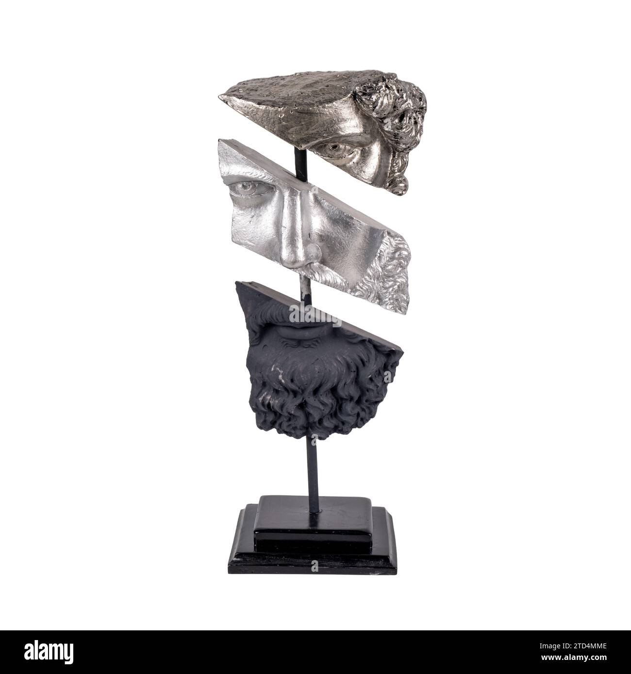 luxury decorative abstract human head sculpture isolated on white Stock ...