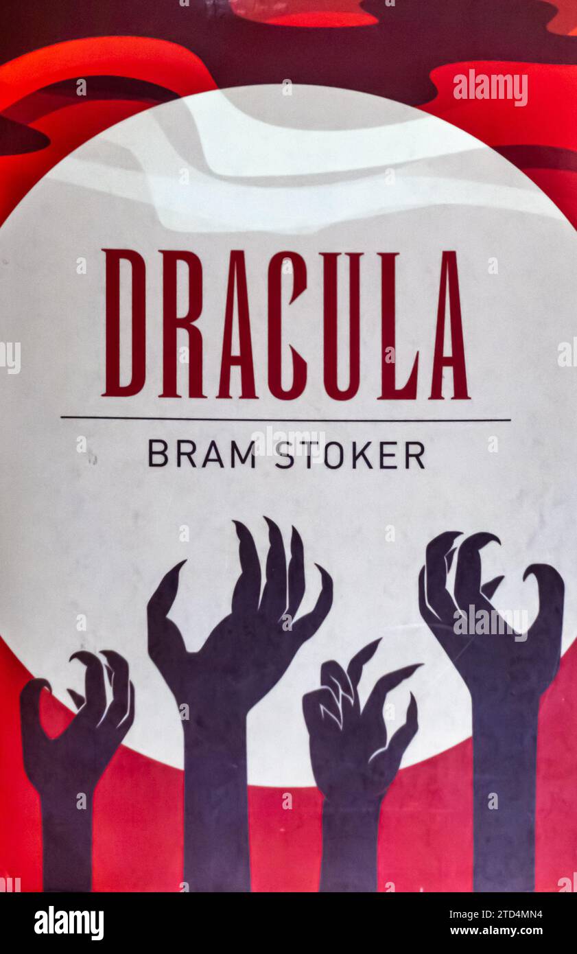 Dracula Novel by Bram Stoker book cover. 1897 Stock Photo - Alamy