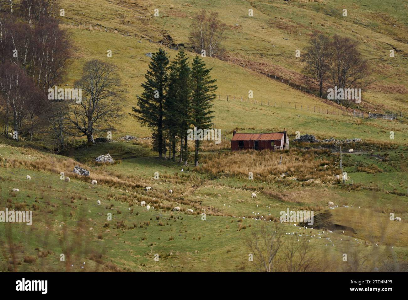 A shepherd's hut on the slopes of Blarmacfoldach, Near Ben Nevis ...