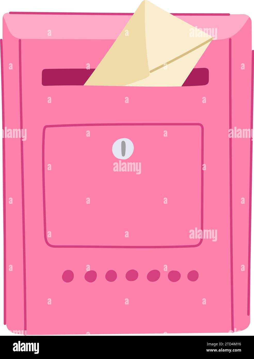 postbox mailbox letter cartoon vector illustration Stock Vector Image ...