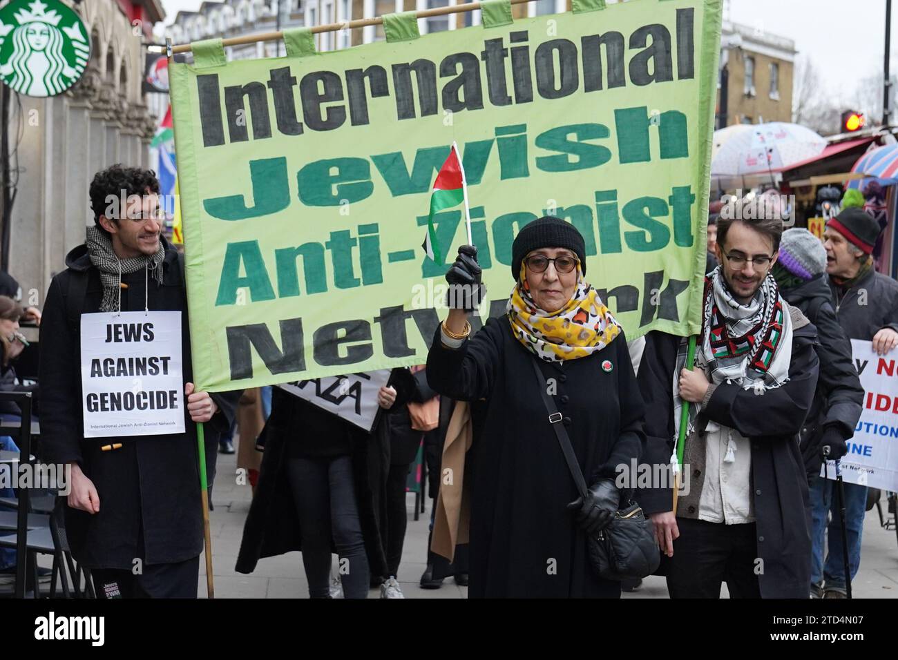 People take part in a protest as part of the Stop the War Coalition's ...