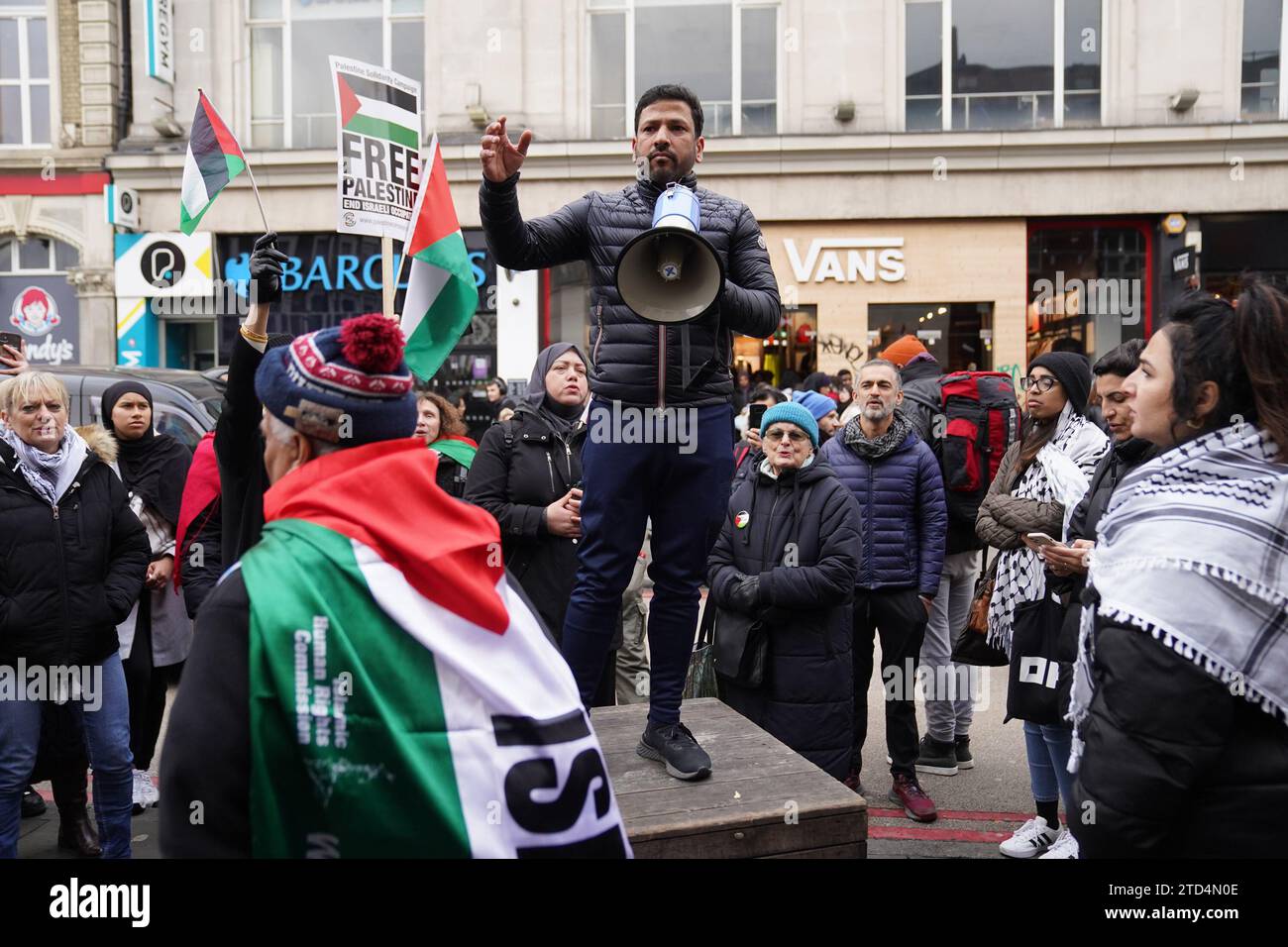 People take part in a protest as part of the Stop the War Coalition's ...