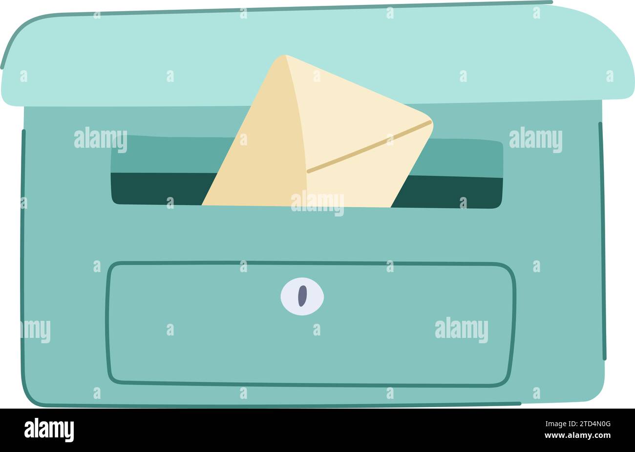 box mailbox letter cartoon vector illustration Stock Vector Image & Art ...