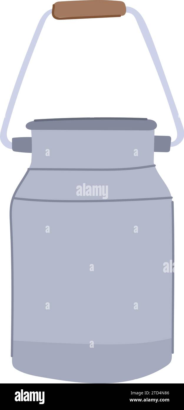 container metal milk can cartoon vector illustration Stock Vector Image ...