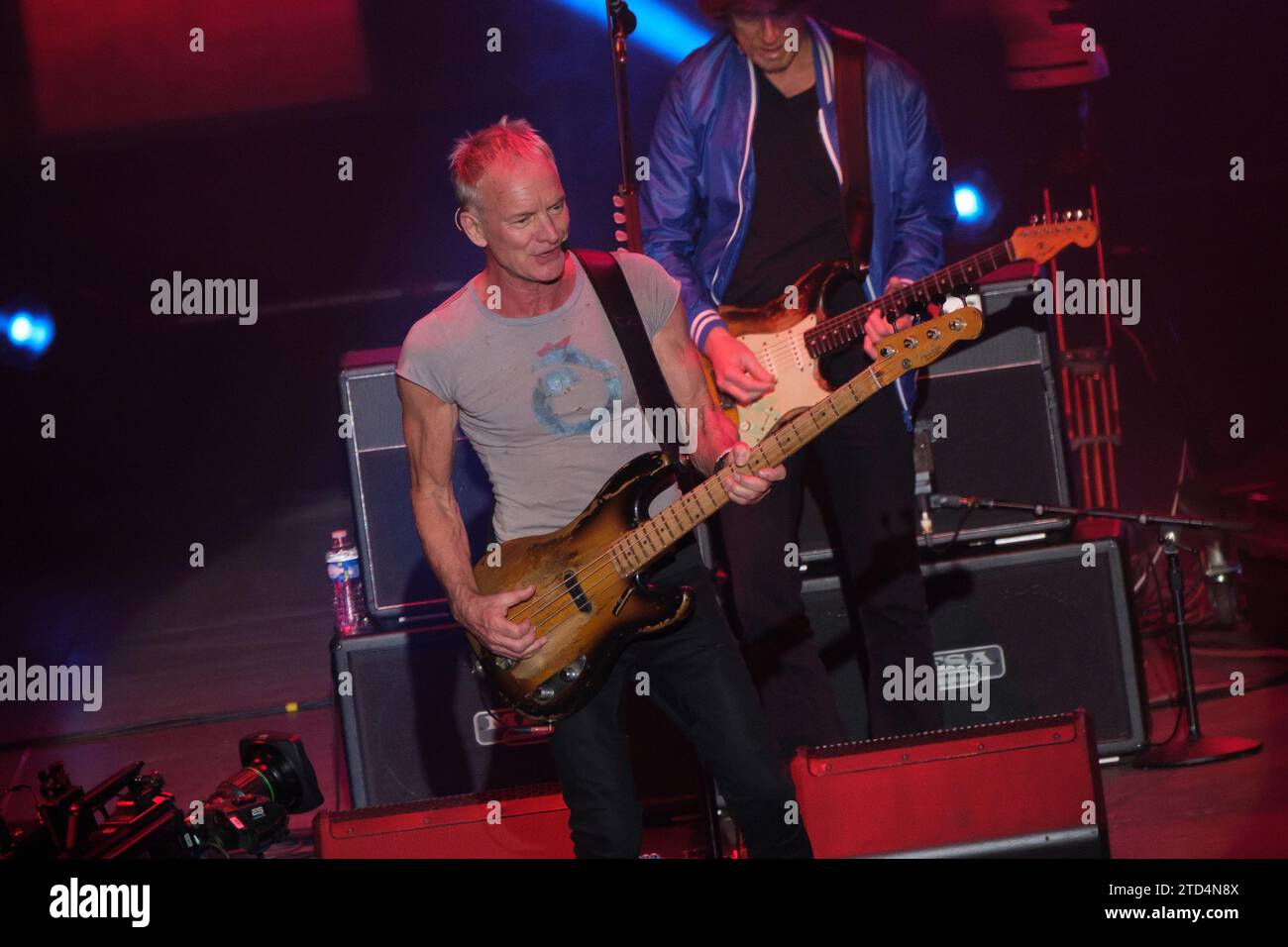 (Editorial use only) Singer Sting performing during Navidades Starlite ...