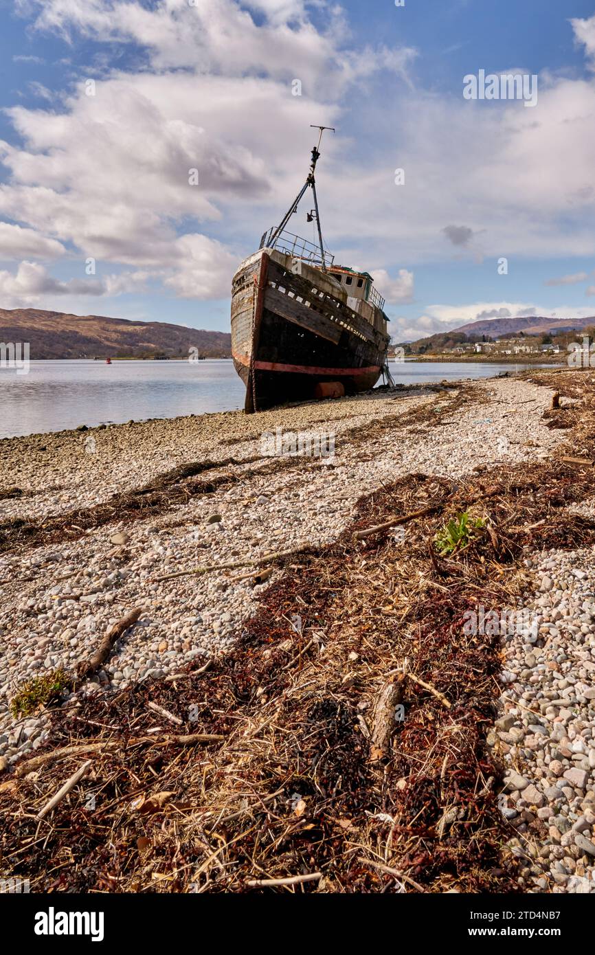 Old Boat of Caol, a shipwreck on the shore of Loch Linnhe, Near Fort ...