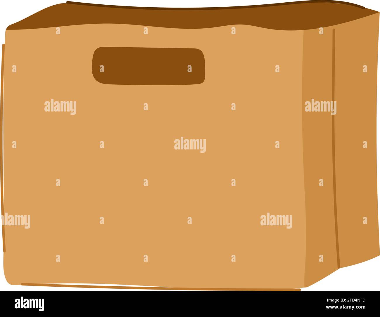 food paper lunch bag cartoon vector illustration Stock Vector Image ...