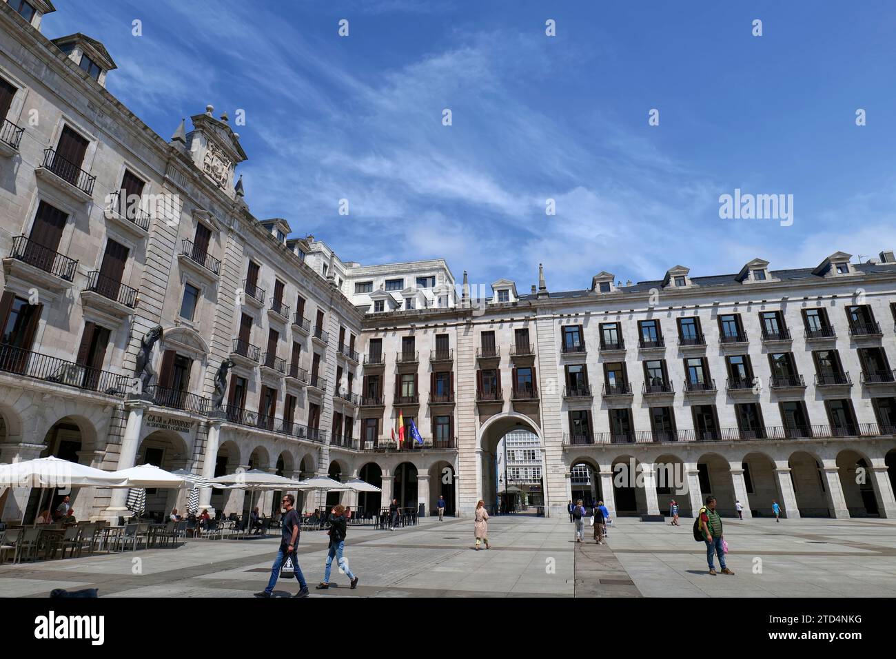 neoclassical Plaza Porticada, plaza de Velarde, Santander,Cantabria ...