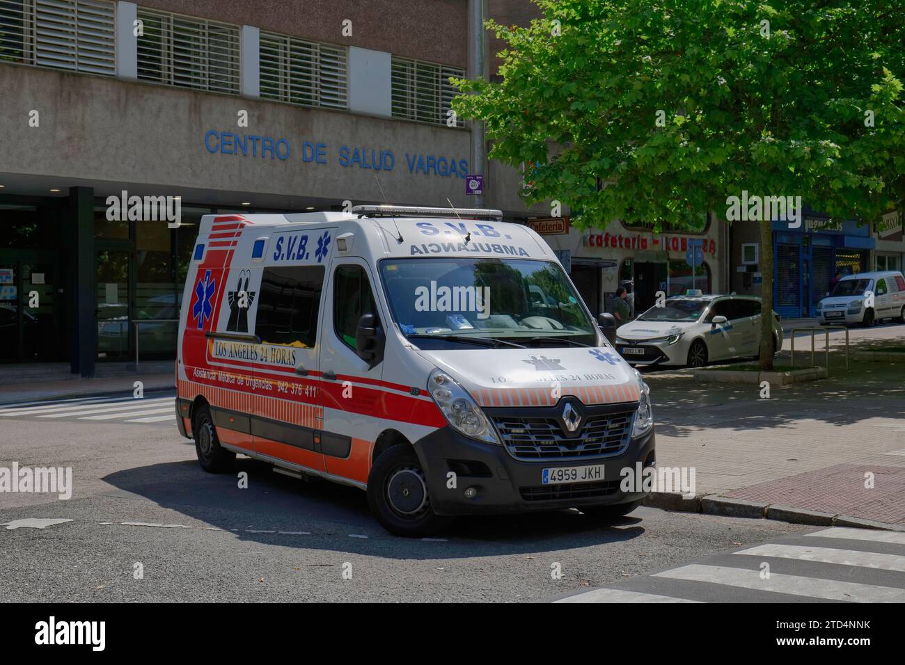 Ambulance outside thew Centor de Salud Vargas, Santander,Cantabria ...
