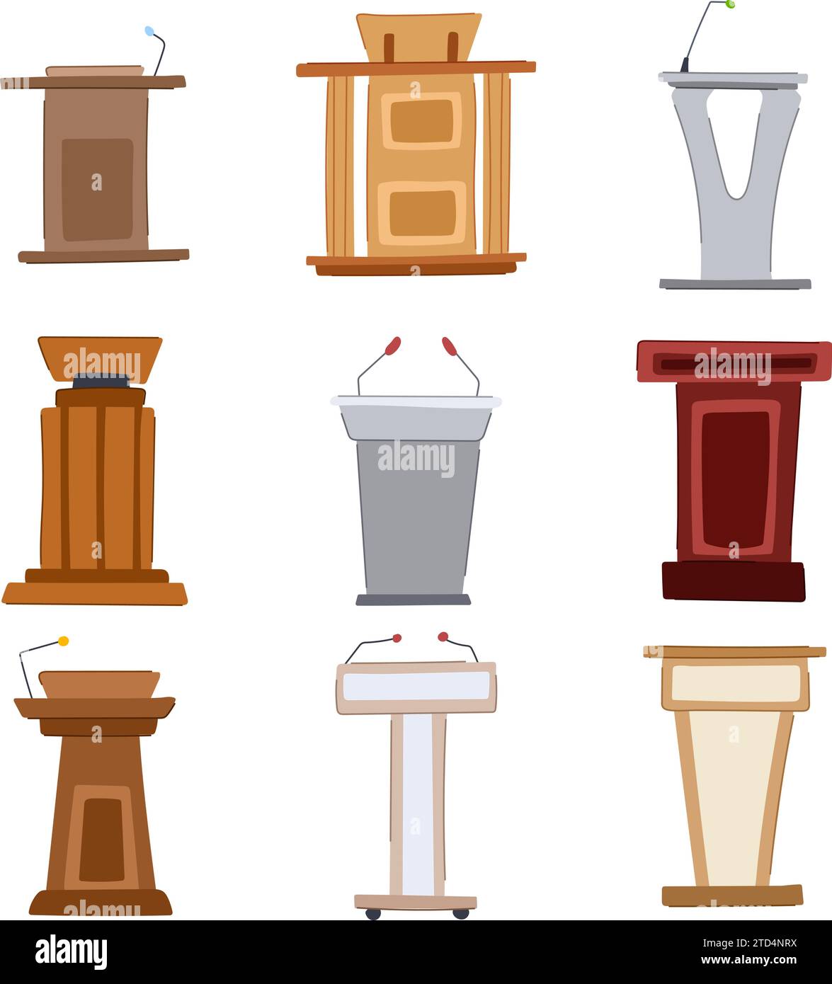 podium set cartoon vector illustration Stock Vector Image & Art - Alamy