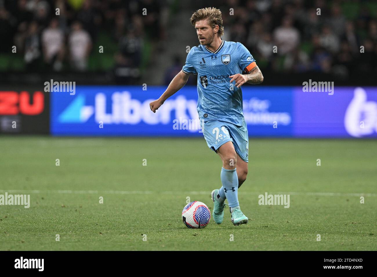 MELBOURNE, AUSTRALIA 16th December 2023. Sydney FC midfielder Luke ...