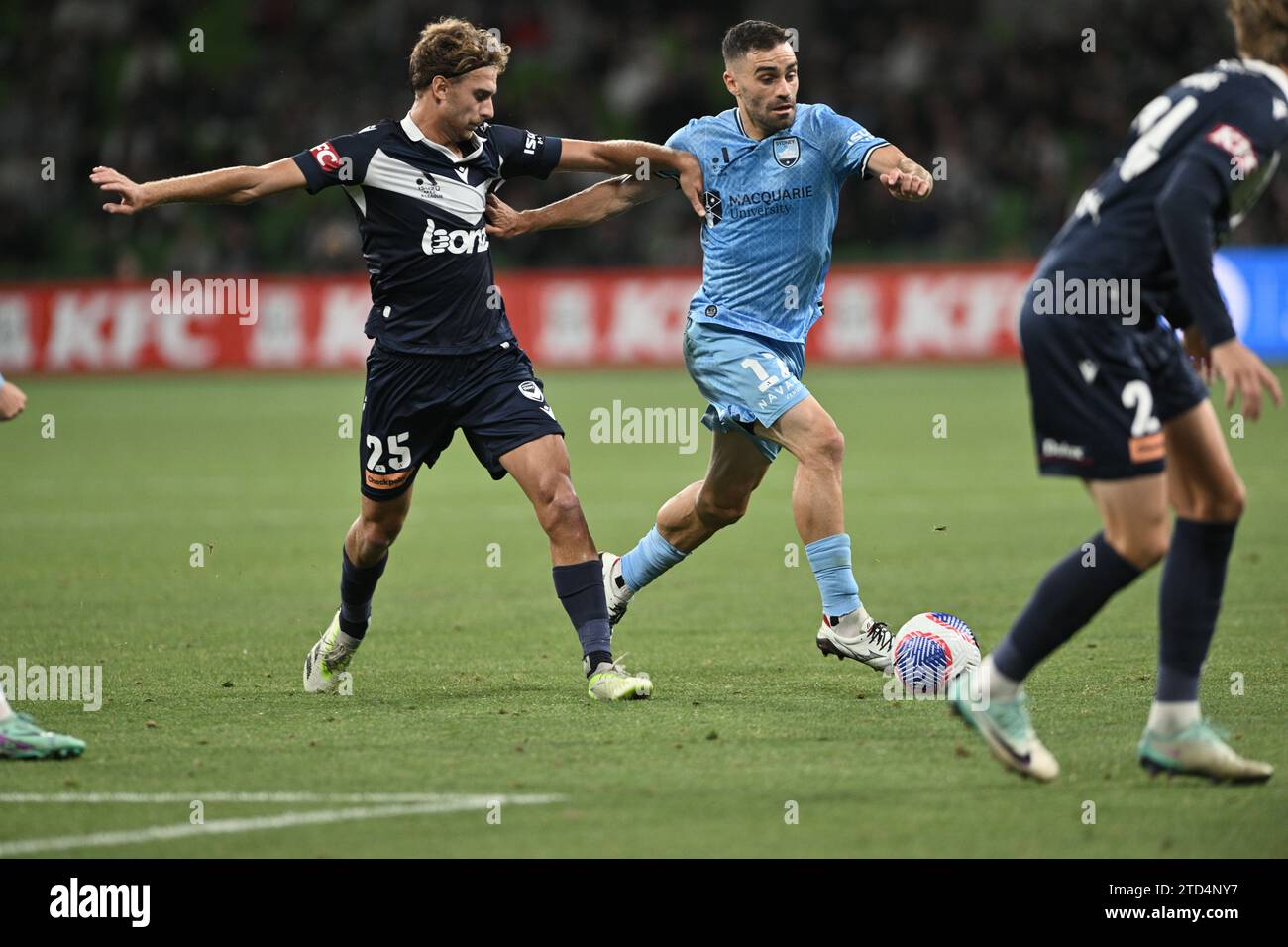 MELBOURNE, AUSTRALIA 16th December 2023. Melbourne Victory midfielder ...