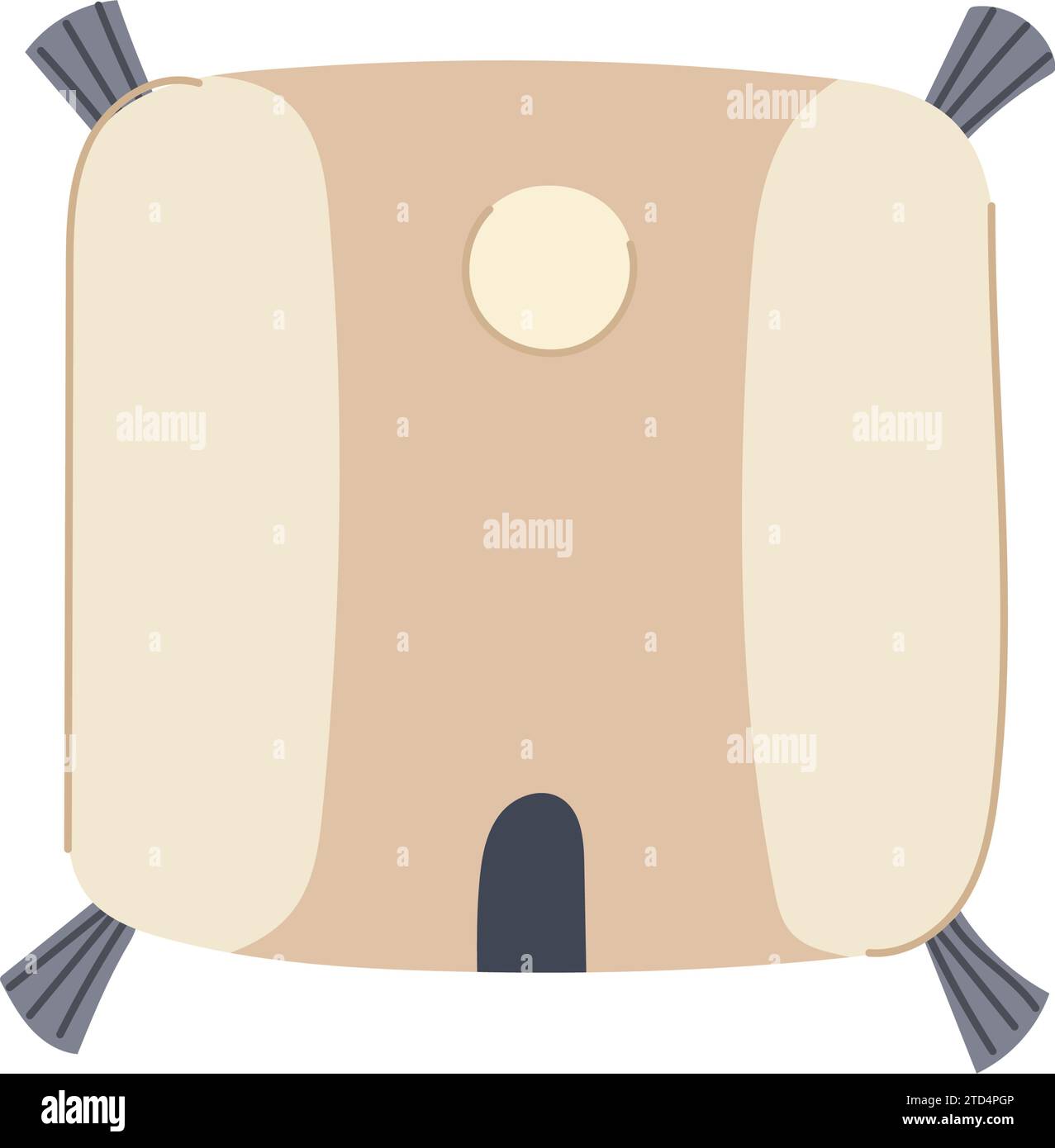 automatic robot vacuum cleaner cartoon vector illustration Stock Vector ...