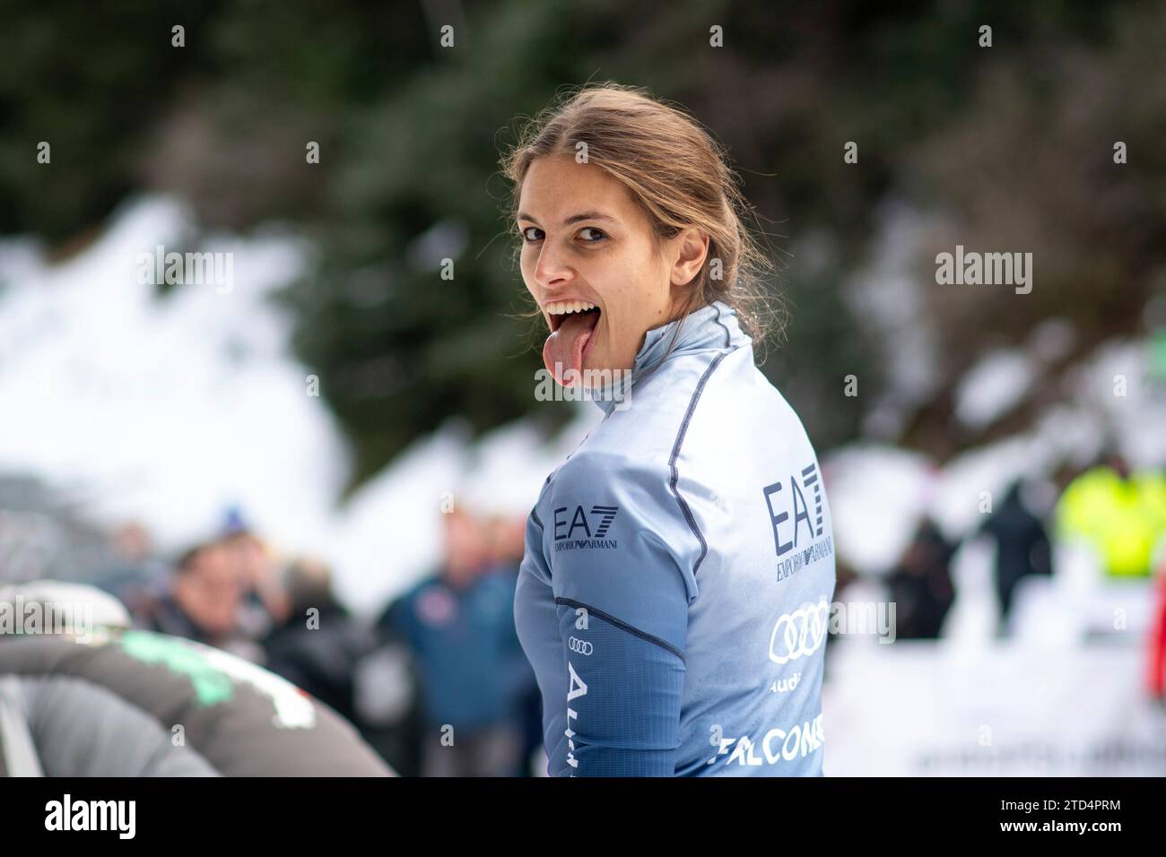 Giada Andreutti (Italien) im Ziel, AUT, IBSF BMW Bob Weltcup Innsbruck ...