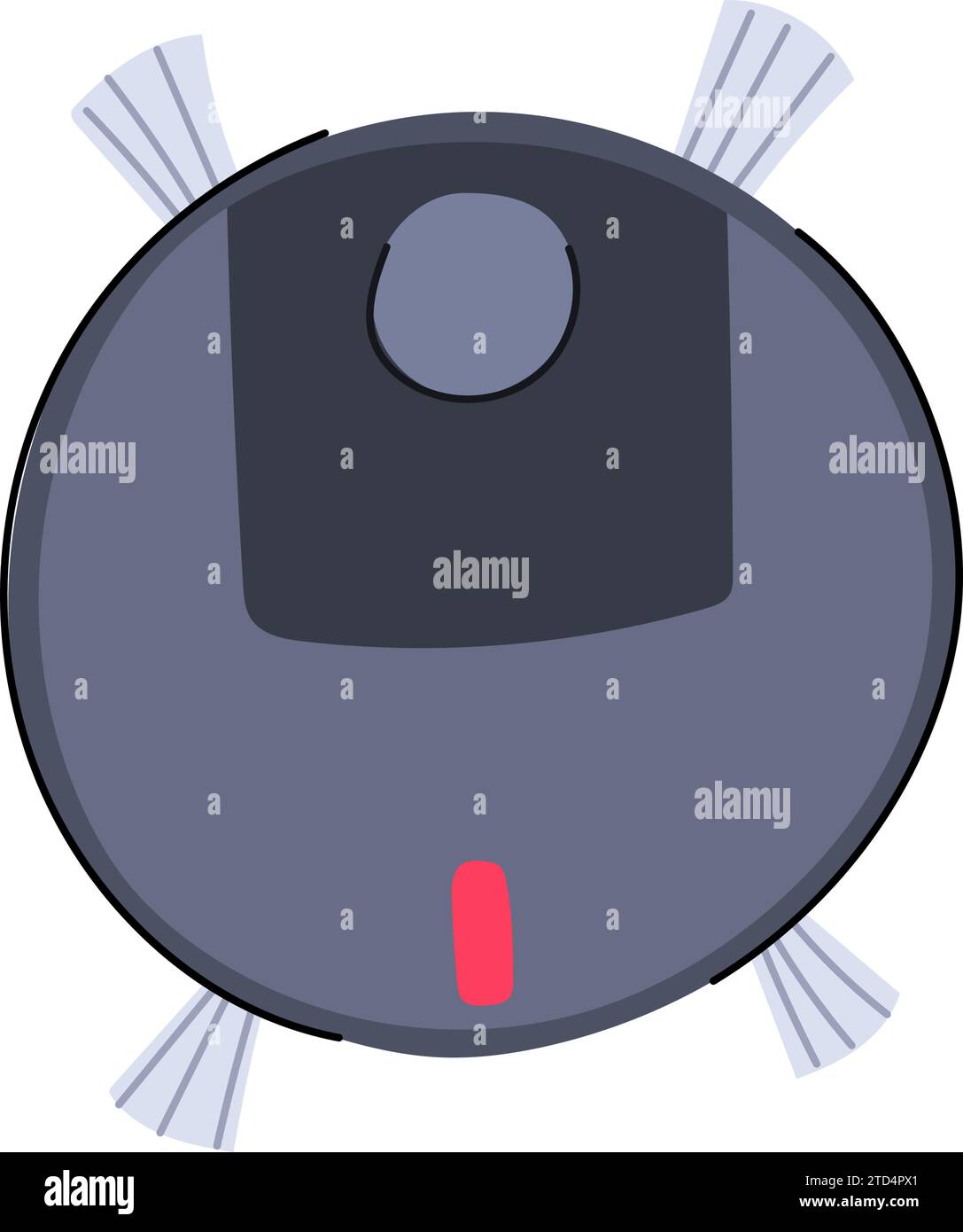 electric robot vacuum cleaner cartoon vector illustration Stock Vector ...