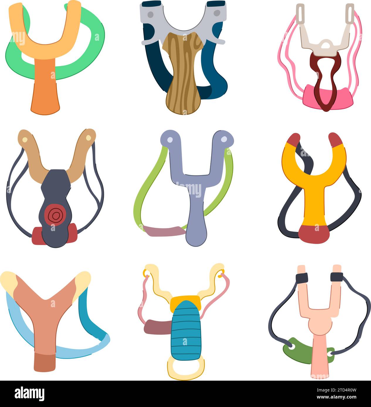 slingshot set cartoon vector illustration Stock Vector Image & Art - Alamy
