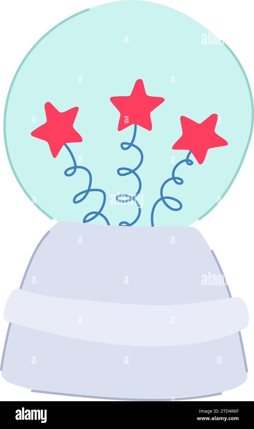 crystal snow ball cartoon vector illustration Stock Vector Image & Art ...