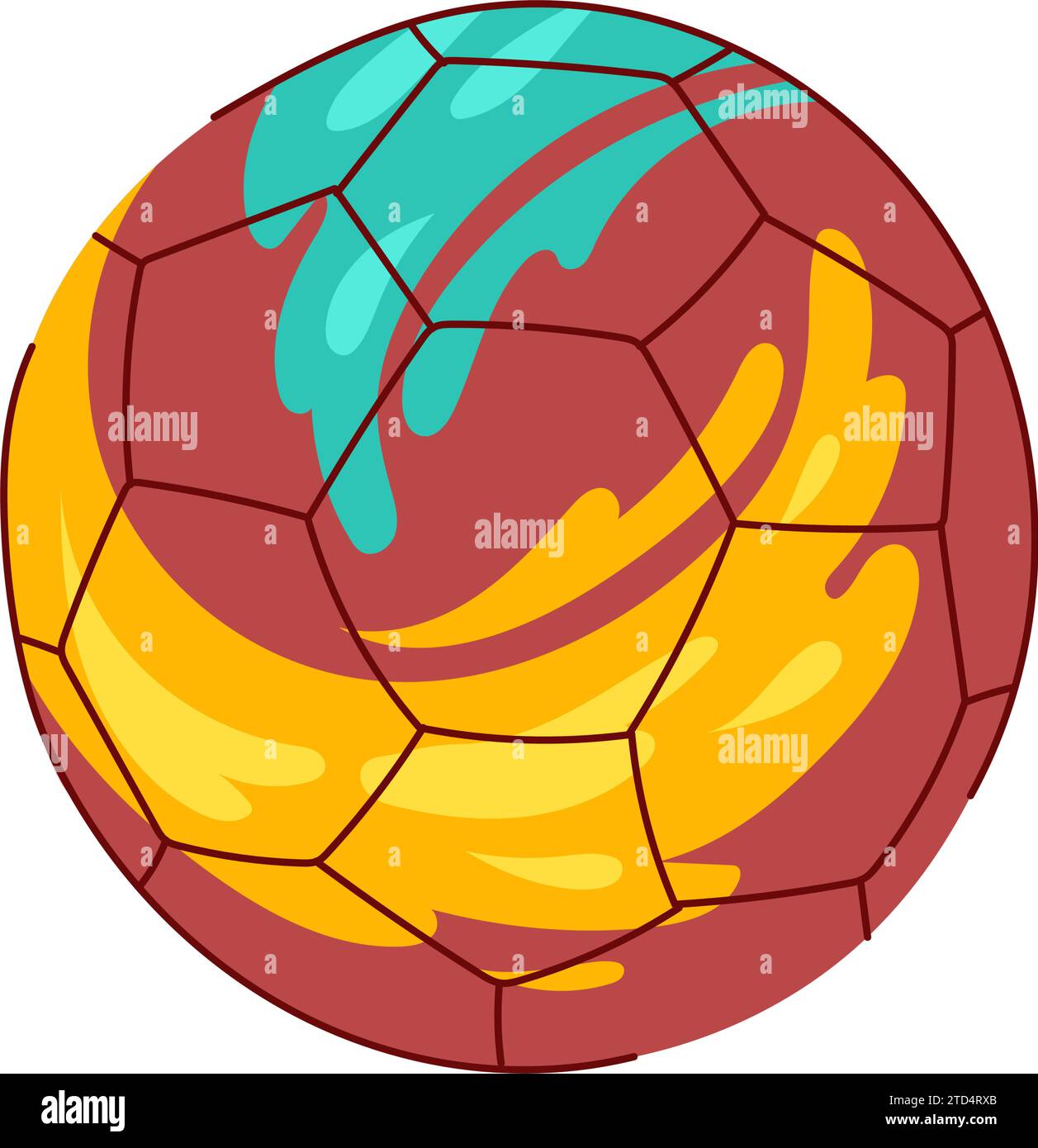 stadium soccer ball cartoon vector illustration Stock Vector Image ...