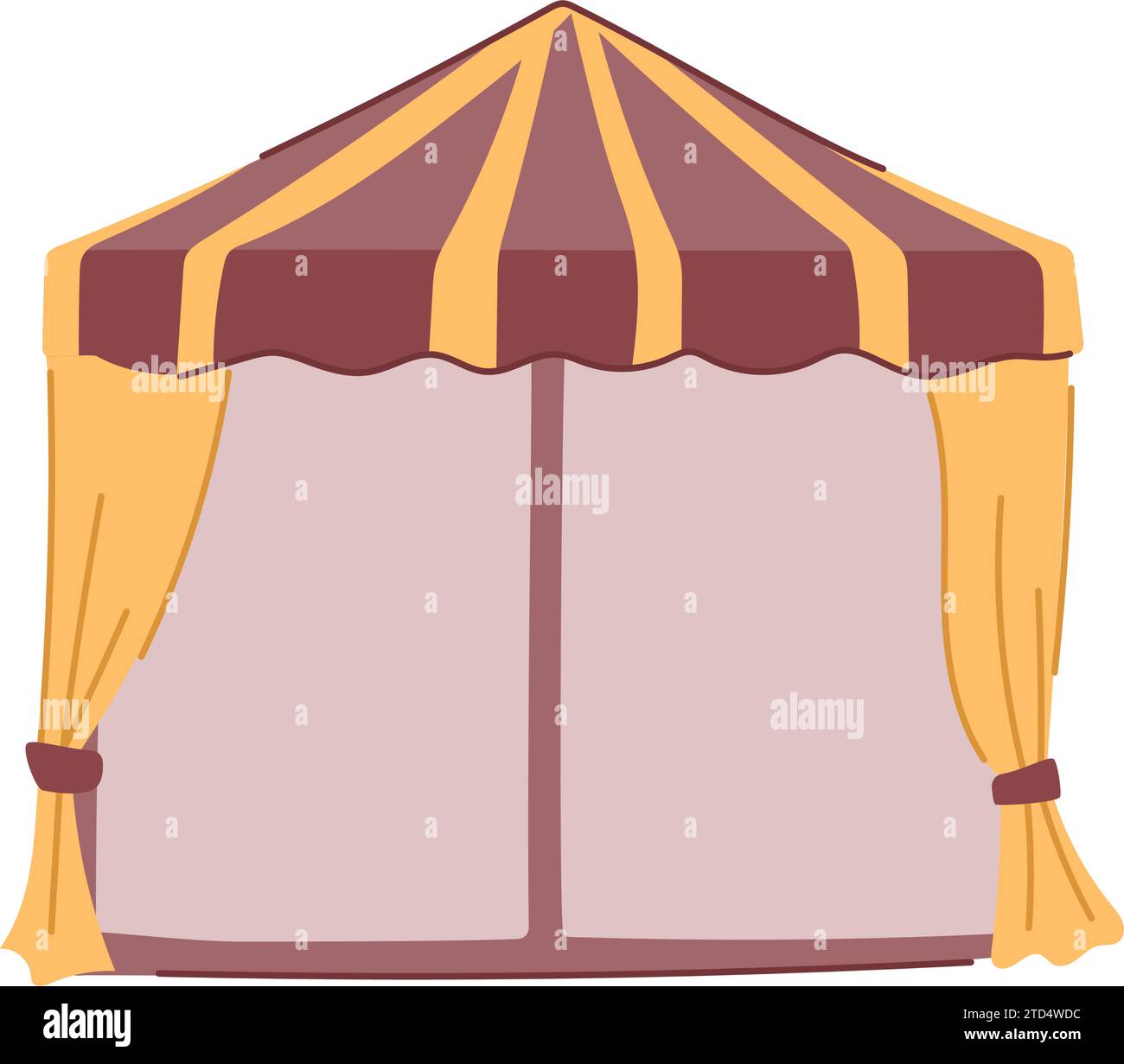 marquee tent garden cartoon vector illustration Stock Vector Image ...