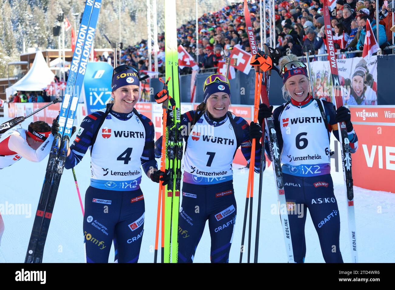 Lenzerheide, Schweiz 16. Dezember 2023: IBU Biathlon Weltcup ...