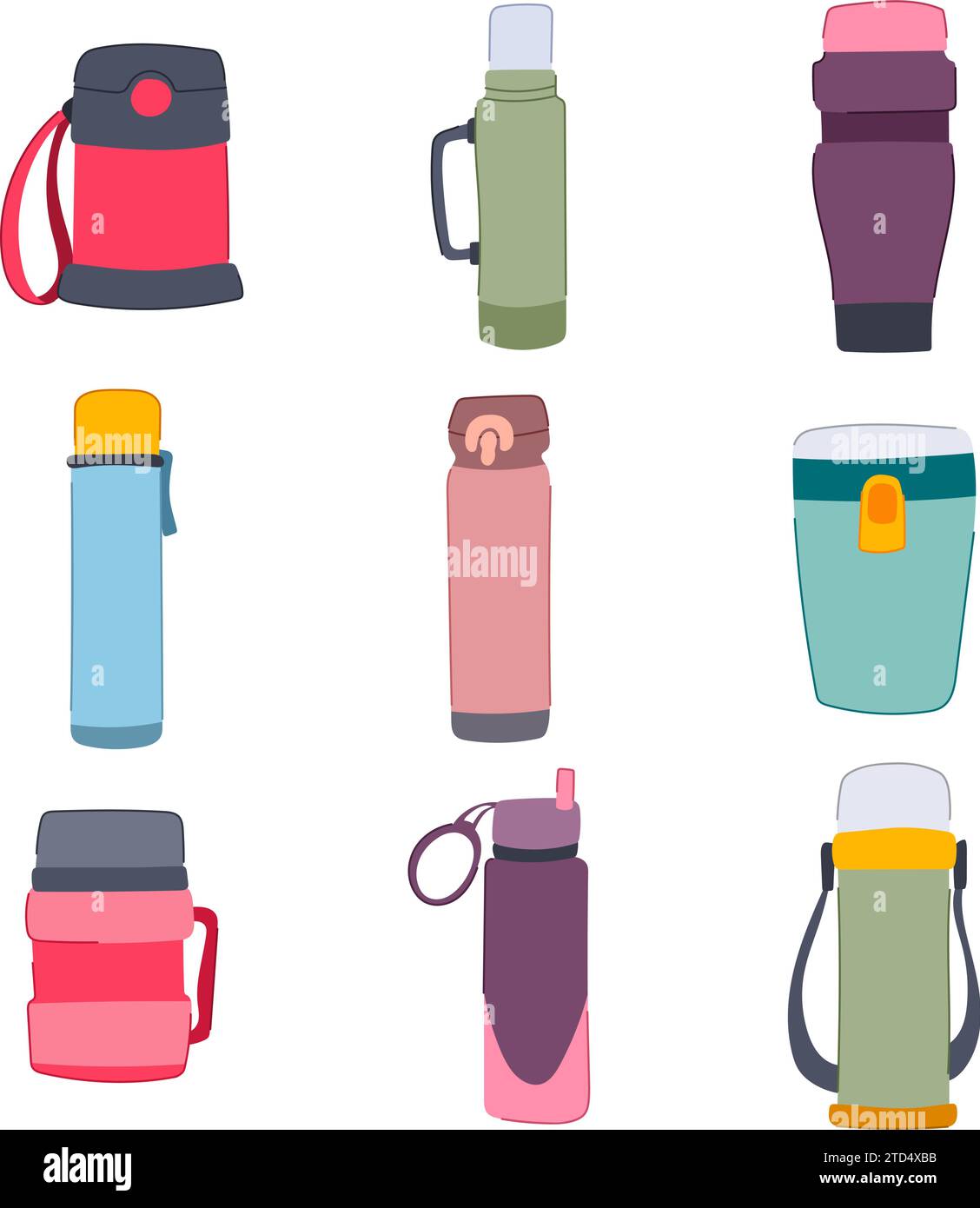 thermos set cartoon vector illustration Stock Vector Image & Art - Alamy