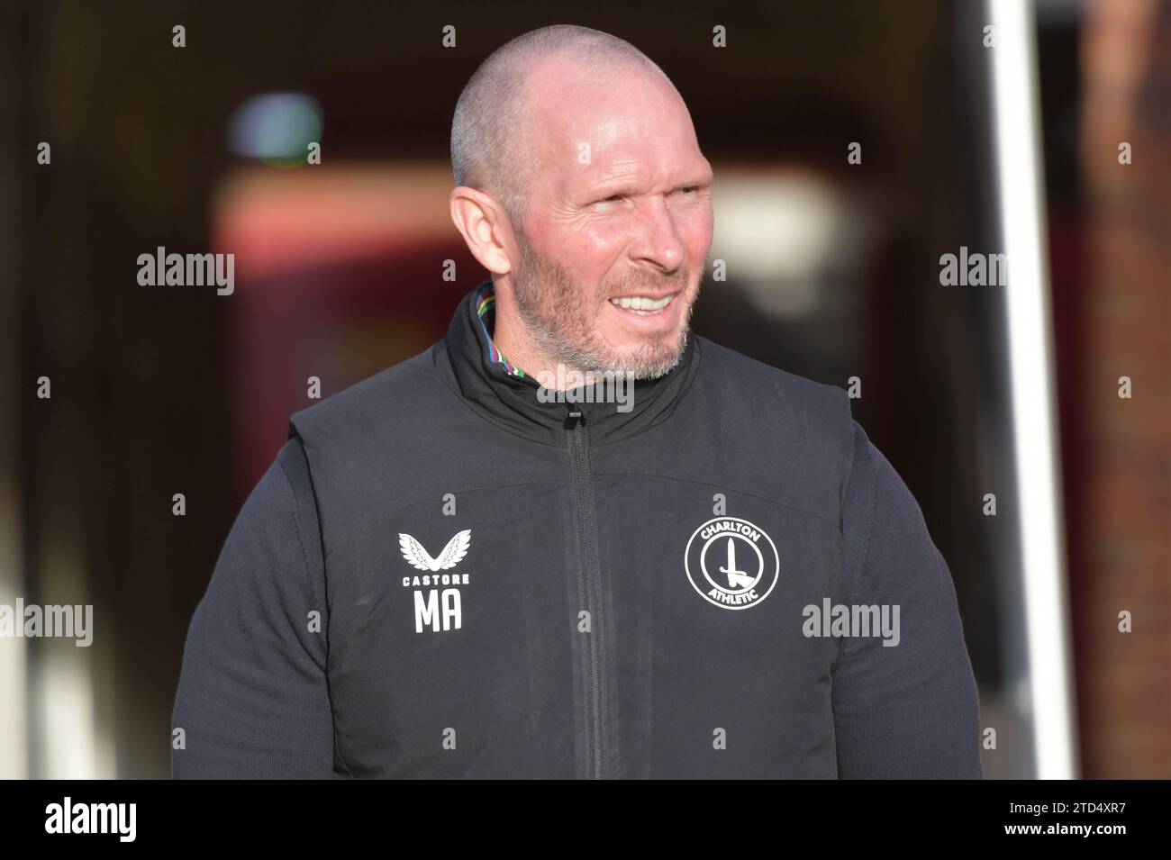 Barnsley, England. 16th Dec 2023. Charlton Athletic Head Coach Michael ...