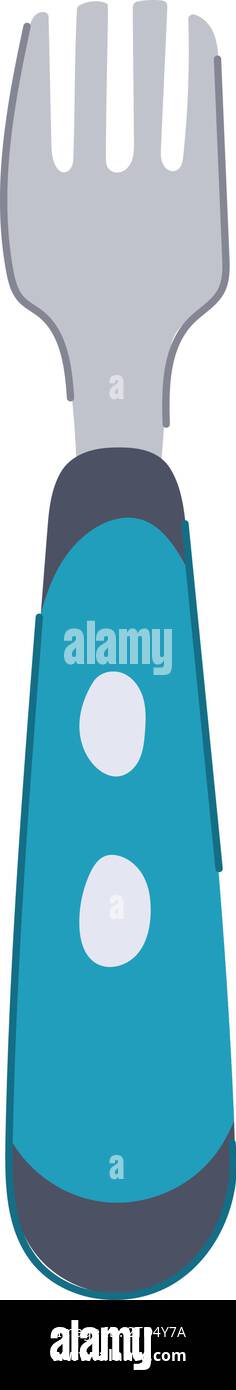 child toddler fork cartoon vector illustration Stock Vector Image & Art ...