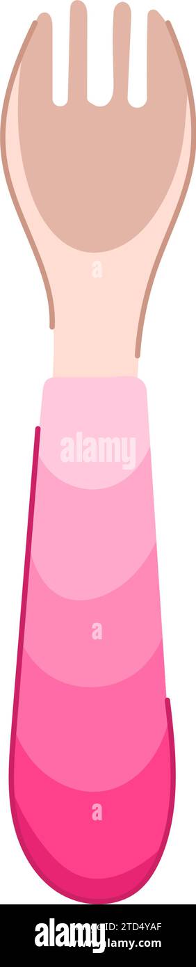 lunch toddler fork cartoon vector illustration Stock Vector Image & Art ...