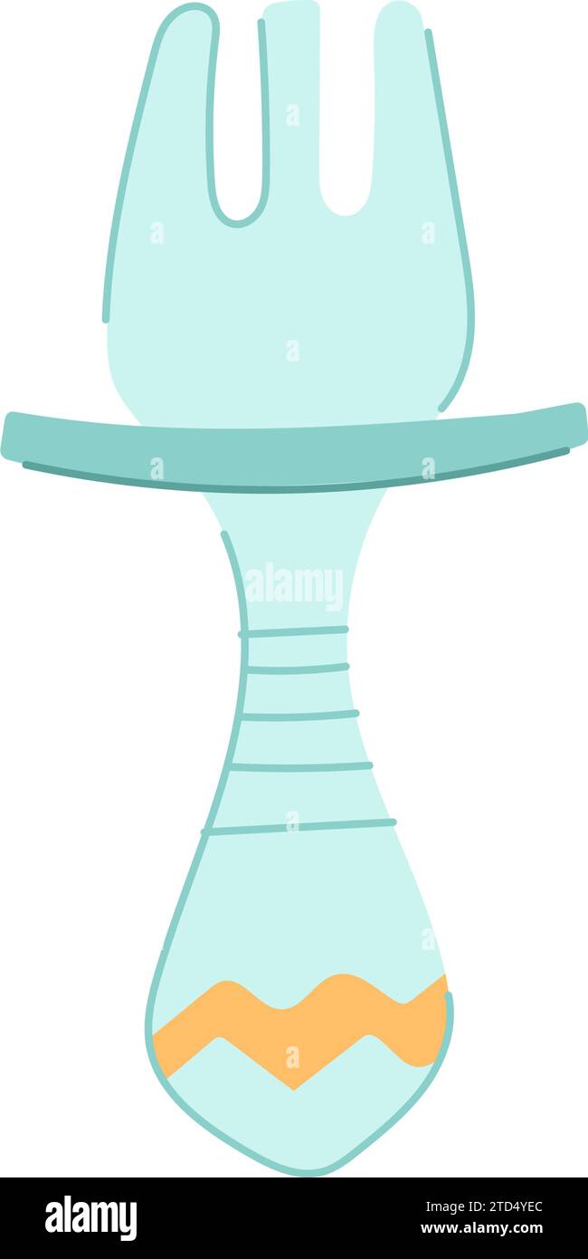 cutlery toddler fork cartoon vector illustration Stock Vector Image ...