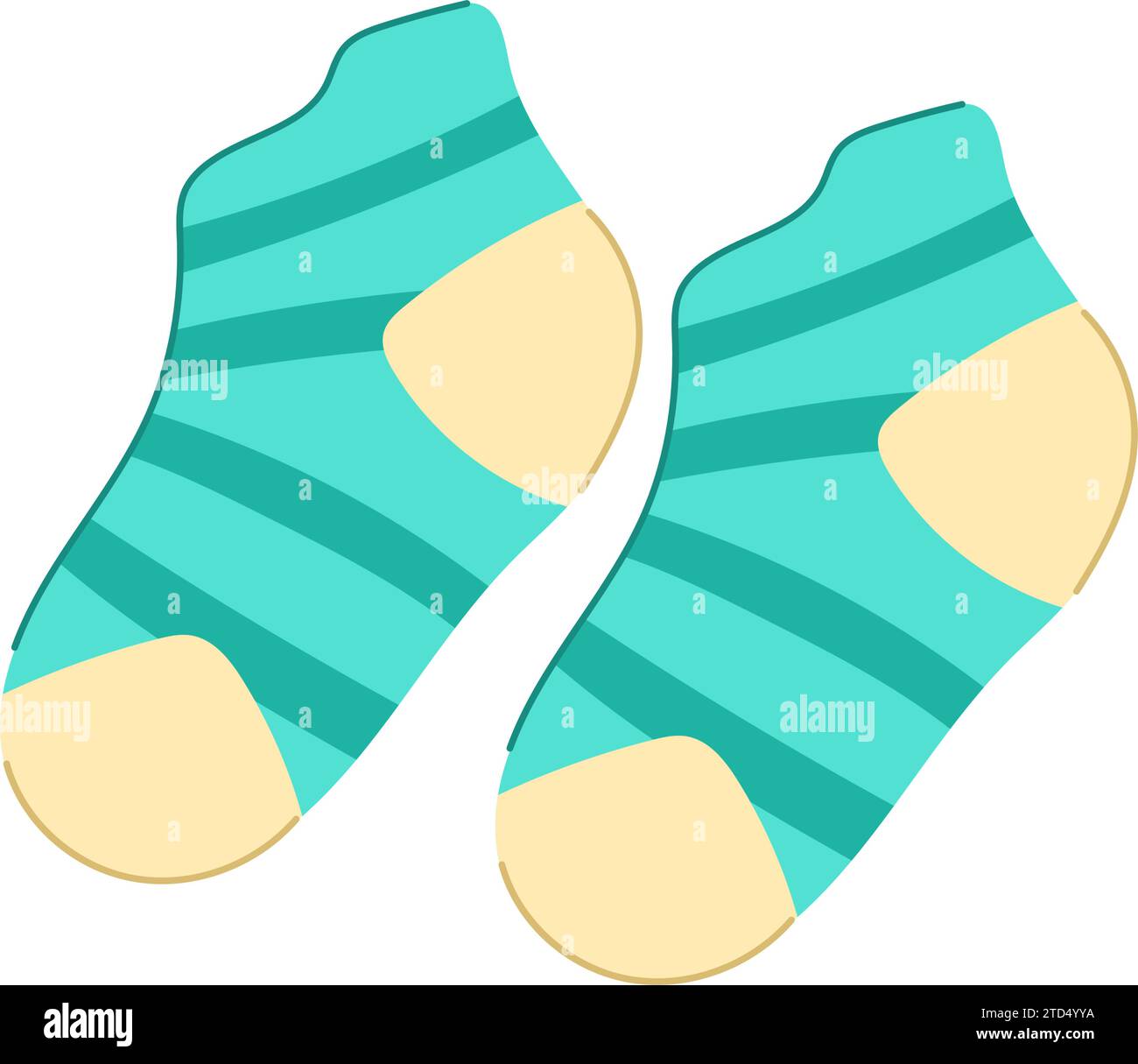 color toddler socks cartoon vector illustration Stock Vector Image ...
