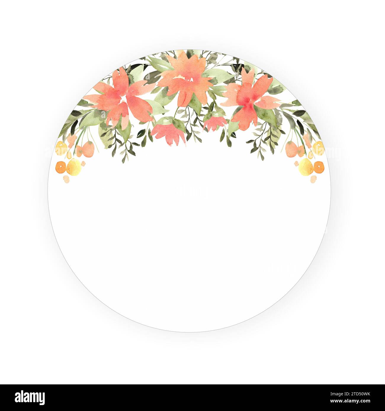 Flower circle frame hi-res stock photography and images - Alamy