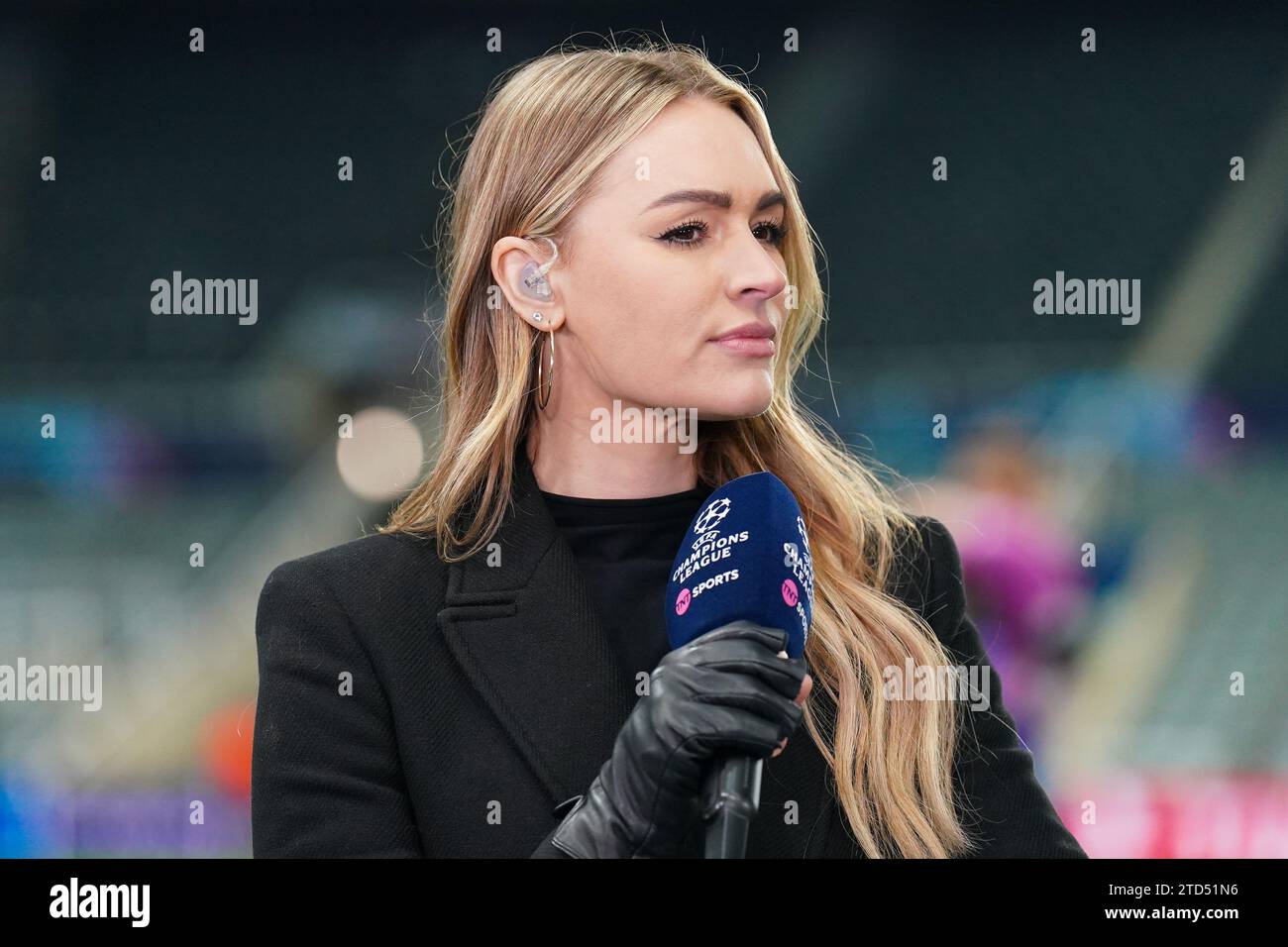 Laura Woods television presenter for TNT Sports during the Newcastle ...