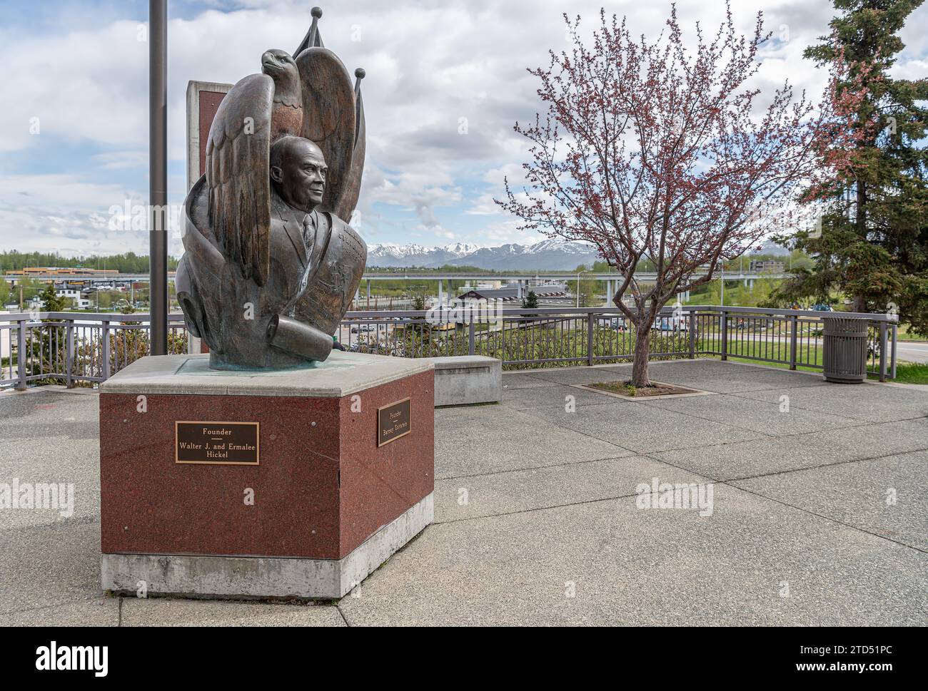 Eisenhower Alaska Statehood Monument on West 2nd Ave, Anchorage ...