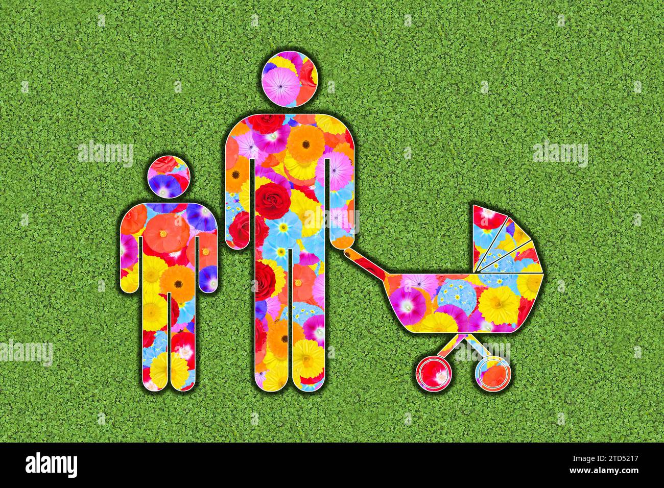 Pictogram of man with a child, son, and baby in a pram, designed with ...