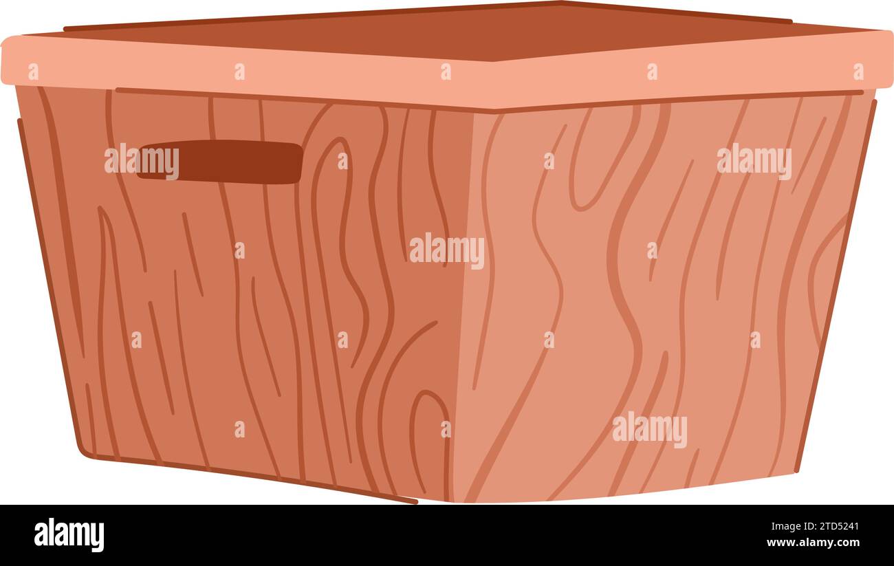 wood wooden crate cartoon vector illustration Stock Vector Image & Art ...