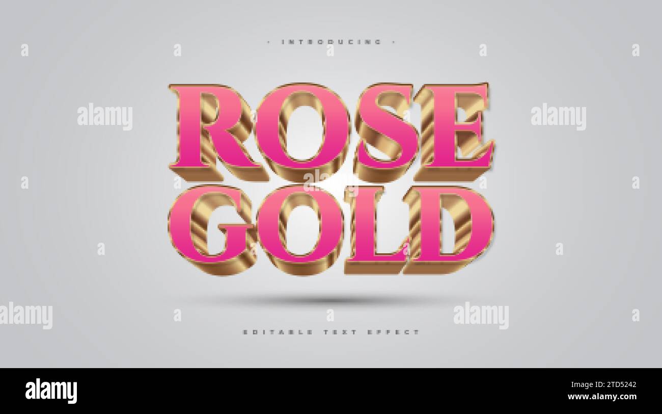 Text effect rose Stock Vector Images - Alamy