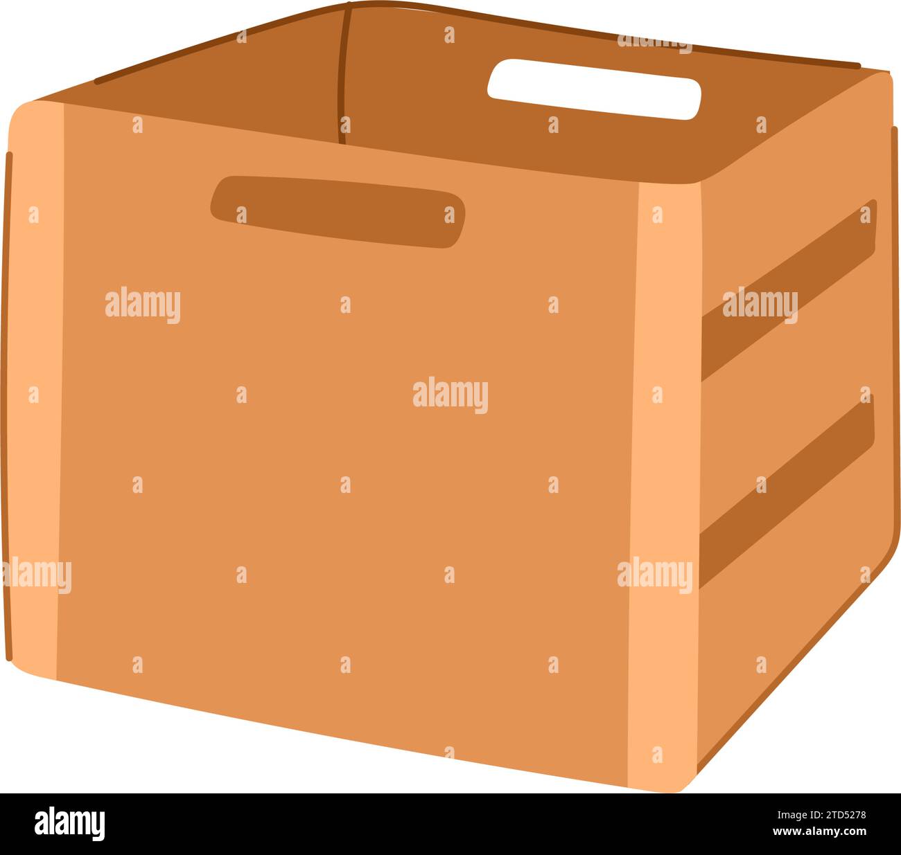 case wooden crate cartoon vector illustration Stock Vector Image & Art ...