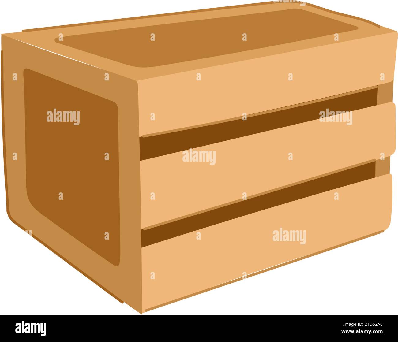 container wooden crate cartoon vector illustration Stock Vector Image ...