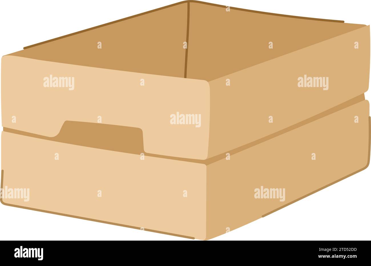 cargo wooden crate cartoon vector illustration Stock Vector Image & Art ...