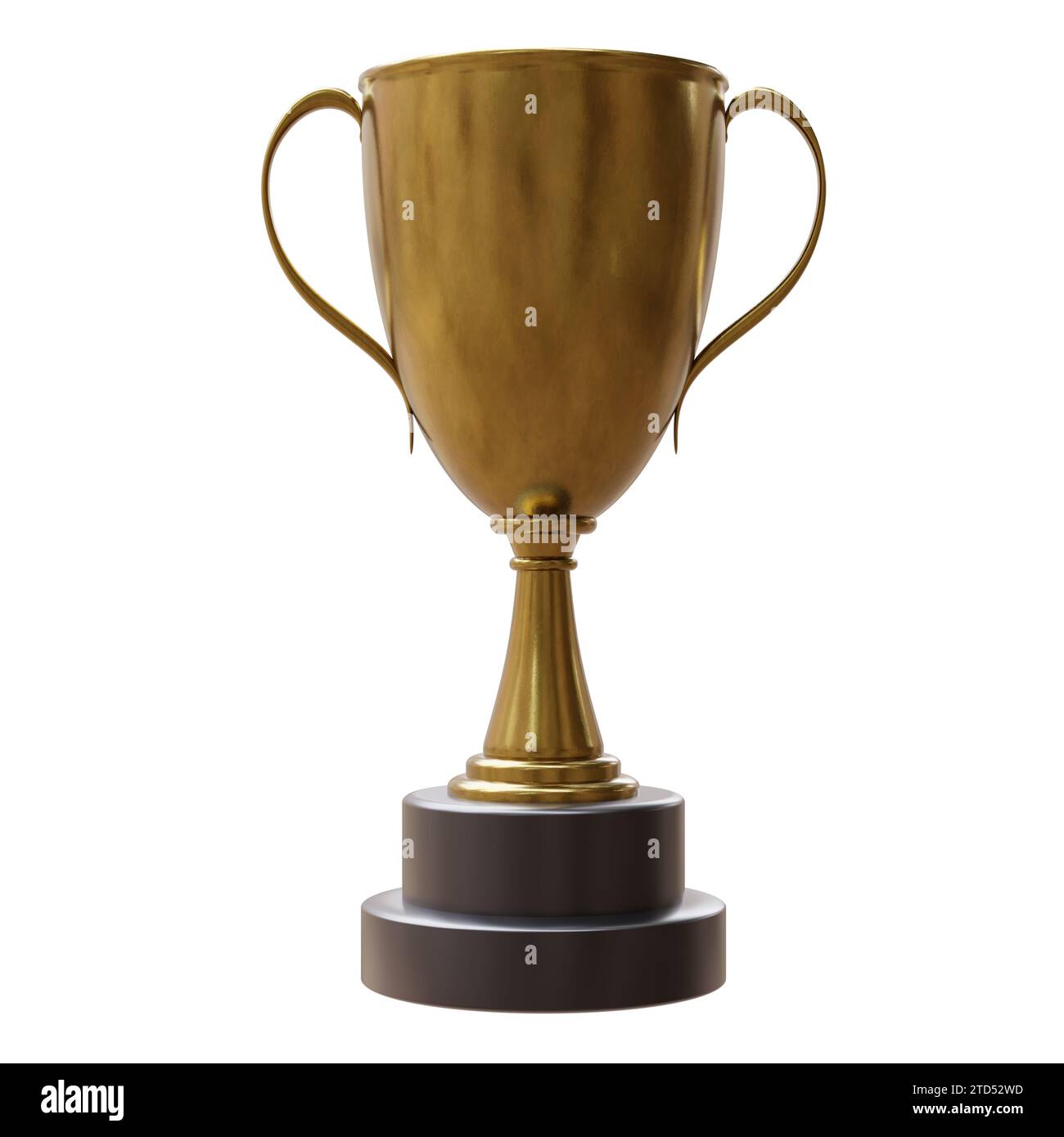 Trophy cup bronze isolated on white transparent background, Third place ...