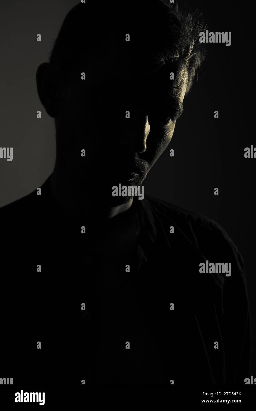 Dark figure man silhouette standing hi-res stock photography and images ...