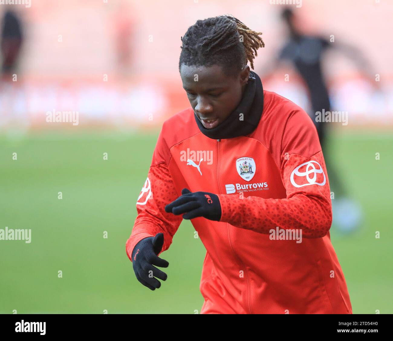 Fábio Jaló #12 of Barnsley in the pregame warmup session during the Sky ...