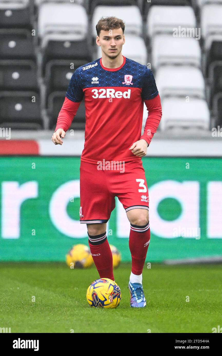 Rav van den Berg #3 of Middlesbrough during the pre-game warmup ahead ...