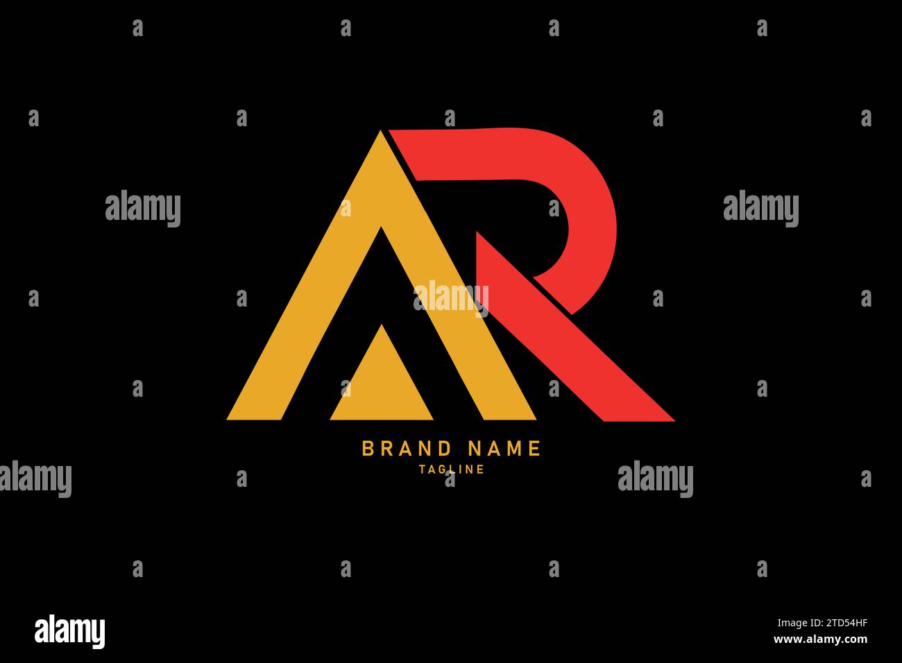 Alphabet letters Creative Monogram logo A R, R A, A and R vector ...