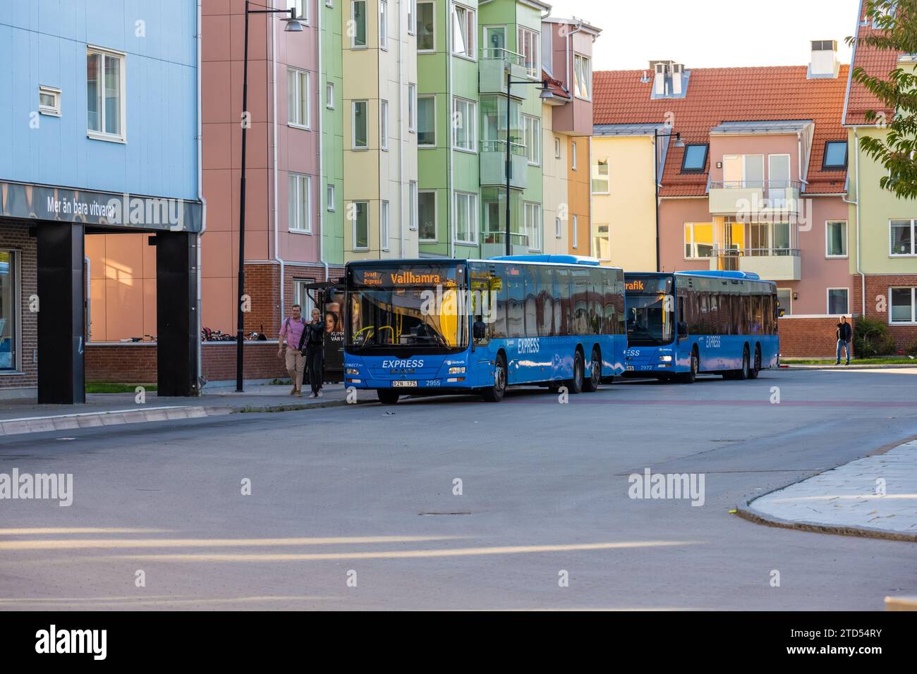 Gothenburg, Sweden - september 06 2022: Two blue buses waiting for ...